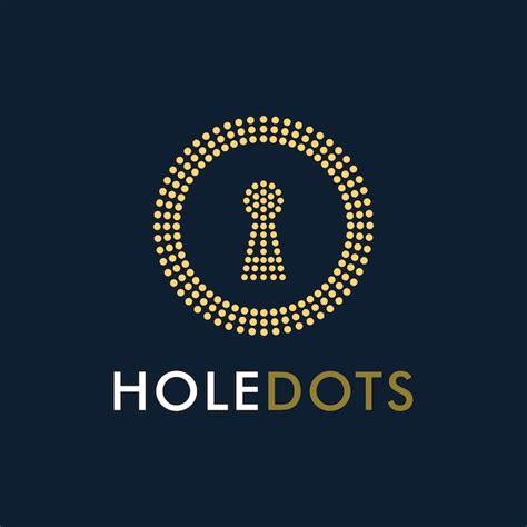 Premium Vector Keyhole With Dots Pattern Logo Design