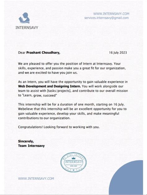 Prashant Choudhary On Linkedin Internsavy Thankyou Internsavy Internship Opportunity