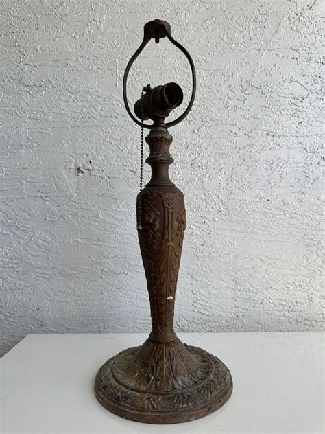 Antique Art Nouveau Double Socket Table Lamp Base Parts Restore 1f Ebay