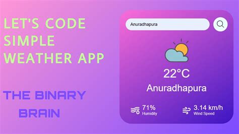 Lets Code Simple Weather App Using Html Css And Js With Asmr Music