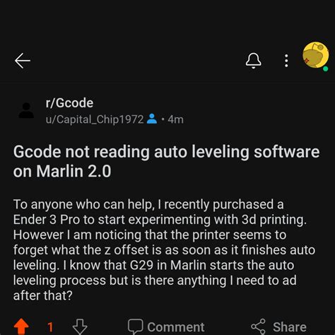 Gcode Not Reading Auto Leveling Software For Ender 3 Pro Running Marlin