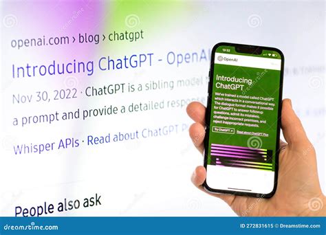 Openai Chat Gpt Auf Handy Und Computer Im Hintergrund Redaktionelles Bild Bild Von Auslegung
