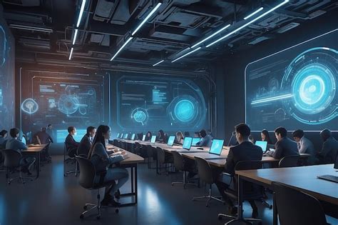 Premium Photo Blockchain Credentials Ensuring Trust In Futuristic Classroom Certifications