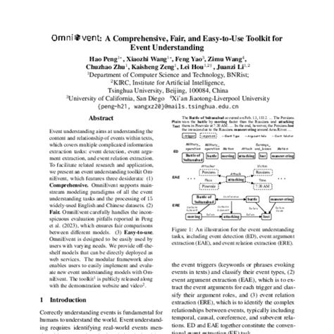 Omnievent A Comprehensive Fair And Easy To Use Toolkit For Event Understanding Acl Anthology