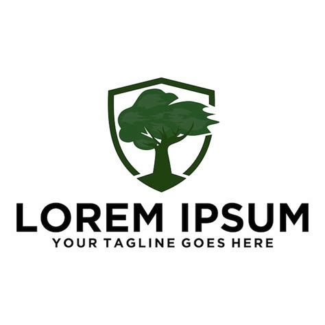 Premium Vector Shield Oak Tree Save Investment Logo