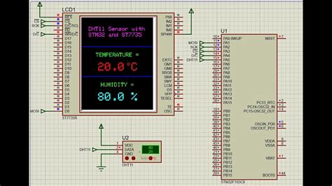 Stm32 Interface With Dht11 Sensor And St7735 Tft Youtube