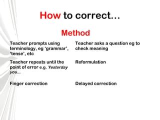 Errorcorrection PPT Educational Assessment Education