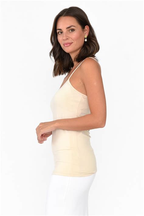 Nude Bamboo Slip Cami Blue Bungalow Nz