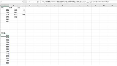 Is There A Formula For Combining Columns Rexcel