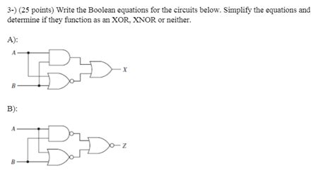 Solved Points Write The Boolean Equations For The Chegg Com
