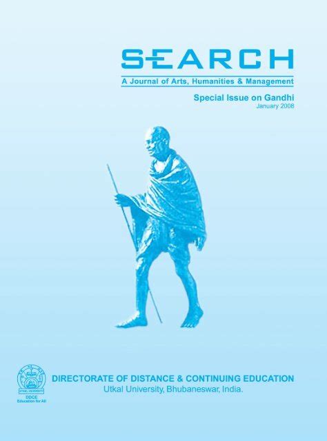 Special Issue On Gandhi Ddce Utkal University Bhubaneswar
