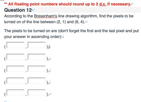 Solved All Floating Point Numbers Should Round Up To Chegg