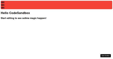 React Omega Codesandbox