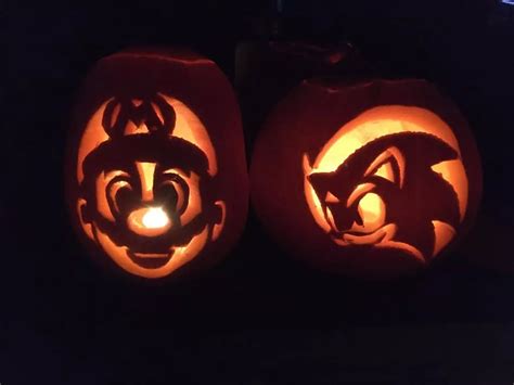 Sonic Pumpkin Stencil