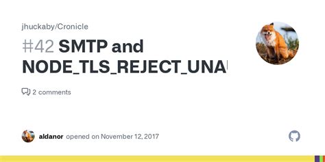 smtp and node tls reject unauthorized · issue 42 · jhuckaby cronicle