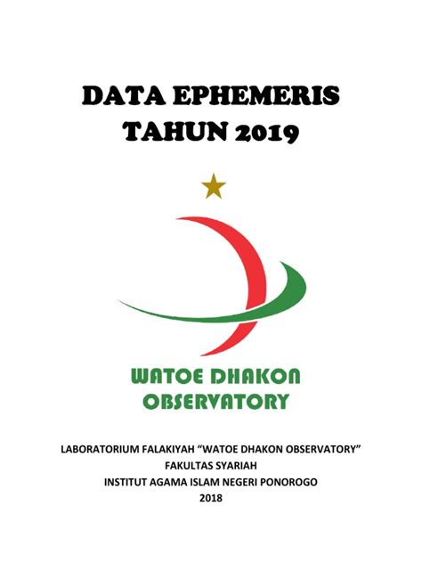 Data Ephemeris 2019 Pdf Pdf Latitude Longitude