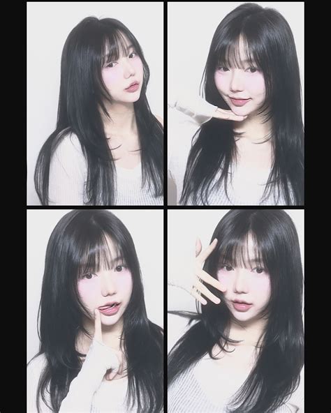 성수동 미용실 서영 • 헤어 컨설팅 레이어드컷 중단발 긴머리펌 러블리함 그 자체 고객님의 후기 🖤🤍 하이레이어드컷 세미풀뱅 풀뱅 실버블랙 Instagram