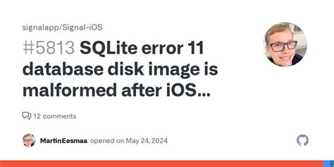 Sqlite Error 11 Database Disk Image Is Malformed After Ios Crash While Signal Was Open In