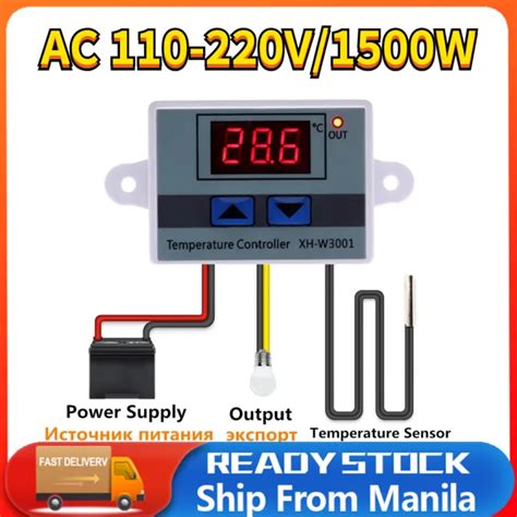 10a 12v 24v 220vac Digital Led Temperature Controller Xh W3001 For Incubator Cooling Heating