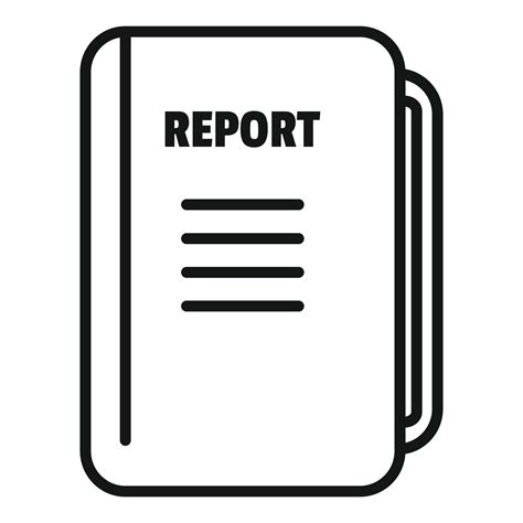 Report Folder Icon Outline Vector Computer Data 21503914 Vector Art At Vecteezy