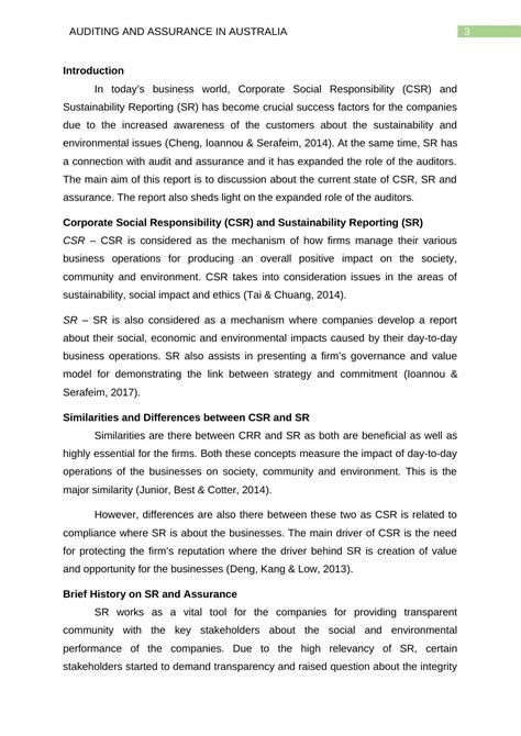 Auditing And Assurance In Australia Desklib