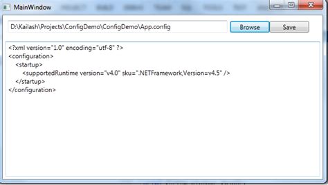 Change An Application S App Config File Dynamically In Wpf C
