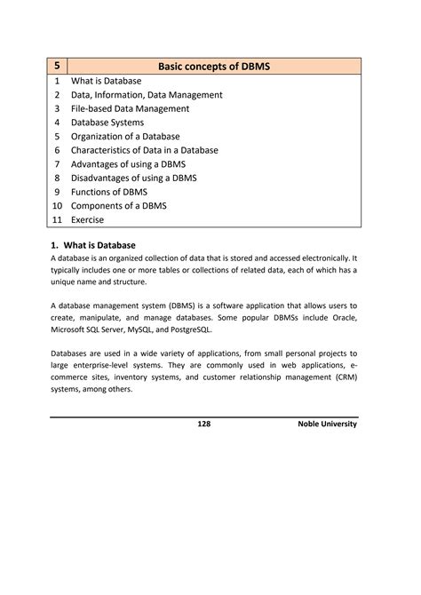 Solution Basic Concepts Of Dbms Database Management System Studypool
