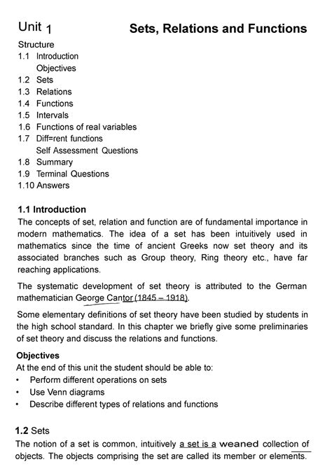 Discrete Mathematics Sets Relations And Functions Unit 1 Structure