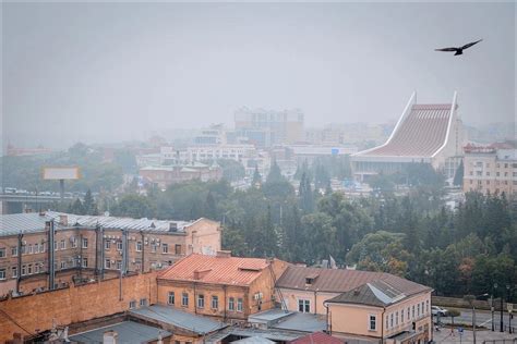 Полёт над туманным Омском Фото Андрей Кудрявцев Медиа «Трамплин I Омск