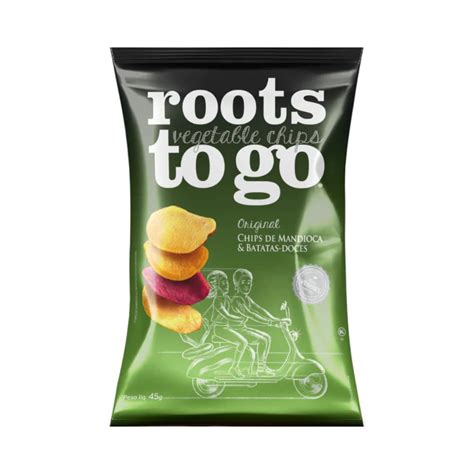 Roots To Go Chips De Mandioca E Batata Doce 45g Loja All Natural Food