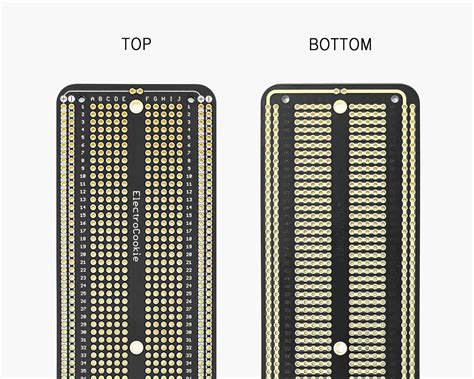 electrocookie pcb prototype board large solderable breadboard for electronics projects