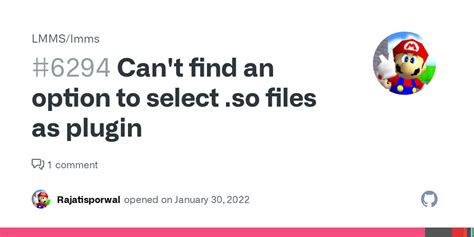Can T Find An Option To Select So Files As Plugin Issue 6294 LMMS Lmms GitHub