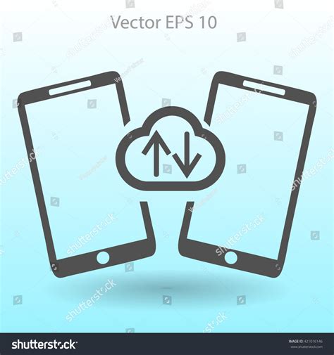 Cloud Storage Synchronization Devicesvector Stock Vector Royalty Free 421016146 Shutterstock