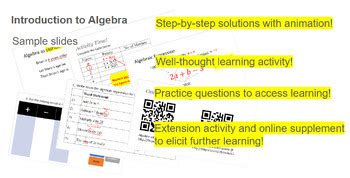 Algebraic Expressions Introduction Slides By Pang Chin TPT