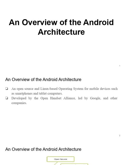 an overview of the android architecture pdf android operating