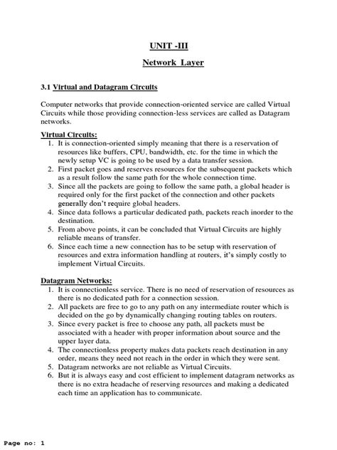 Notes Data Communication Unit 3 Pdf Pdf Routing Computer Network