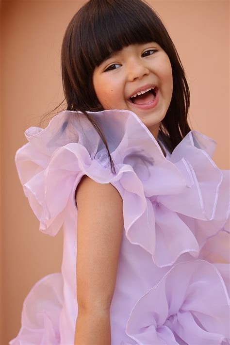 Lavender Organza Silk Ruffled Dress For Girls By Janyas Closet At