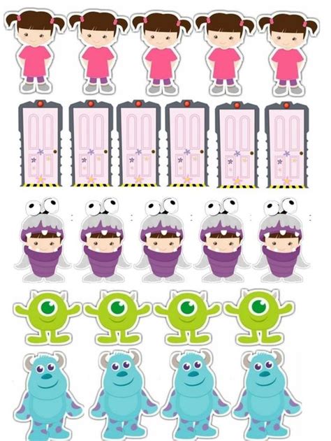 Monsters Inc Transfer Topper Cake Gelatina