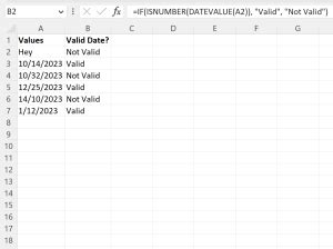 Excel How To Check If Cell Contains Date