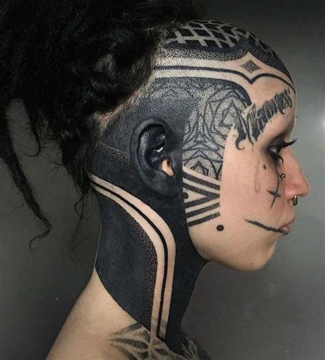 🖤🖤🖤 Girl Face Tattoo Facial Tattoos Tattoos