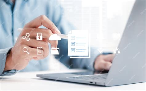 Premium Photo Project Database File Storage Questionnaire With Checkboxes Filling Survey Form