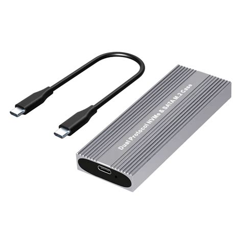 알루미늄 합금 쉘 포함 M2 Ssd 인클로저, 공구 없이 사용하기 쉬운 외장 케이스, M2 Nvme 케이스, M2 Ssd 케이스 ...