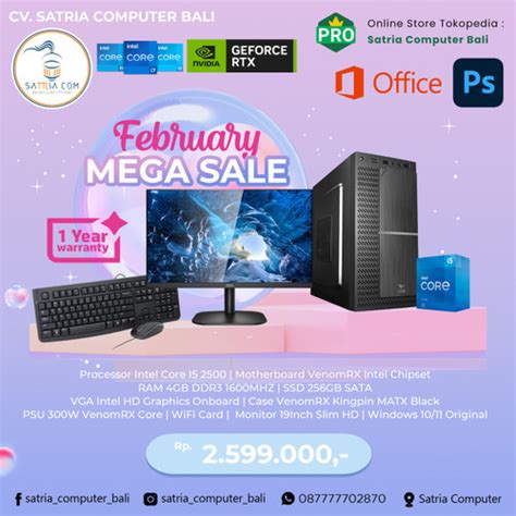 Jual Komputer Pc Fullset Intel Core I Siap Pakai Office Admin School Kota Denpasar