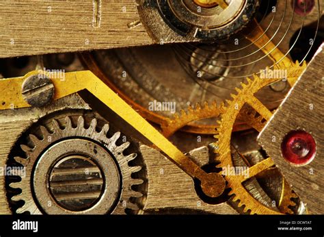 Old Clock Mechanism Stock Photo Alamy