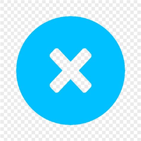 Blue Round Close X Icon HD PNG Citypng
