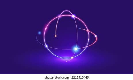 Global Tech Connection Science Circular Neon Stock Vector Royalty Free 2215513445 Shutterstock