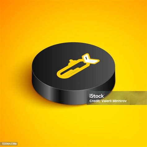 노란색 배경에 격리된 등색 선 잠수함 아이콘입니다 군함 검은 색 원 버튼 벡터 3차원 형태에 대한 스톡 벡터 아트 및 기타 이미지 3차원 형태 교통수단 군사 Istock