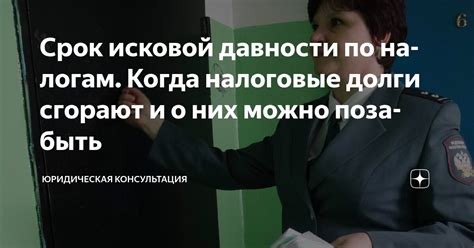 Срок исковой давности по налогам Когда налоговые долги сгорают и о них можно позабыть