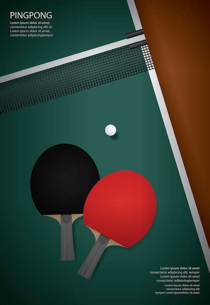 Premium Vector Pingpong Poster Template Vector Illustration