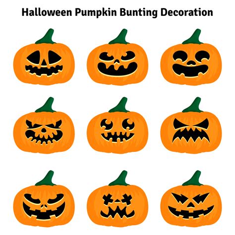 Free Printable Halloween Colored Pumpkins